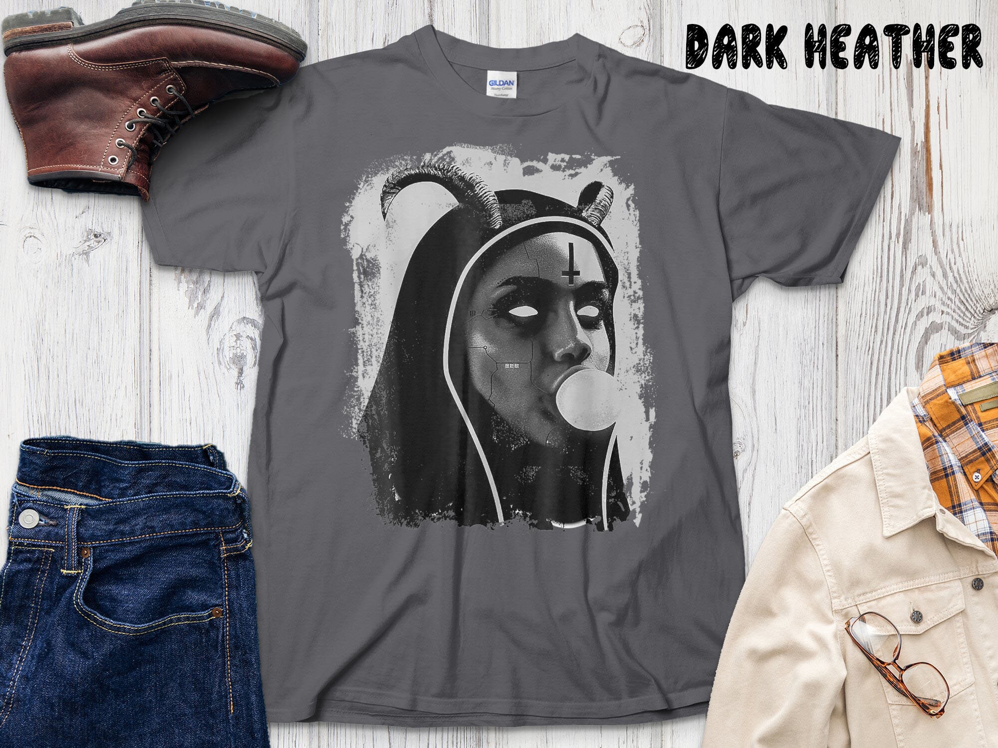 Wicked Occult Satanic Nun Gothic Tattoo Lilith Witch Pagan Unisex T ...