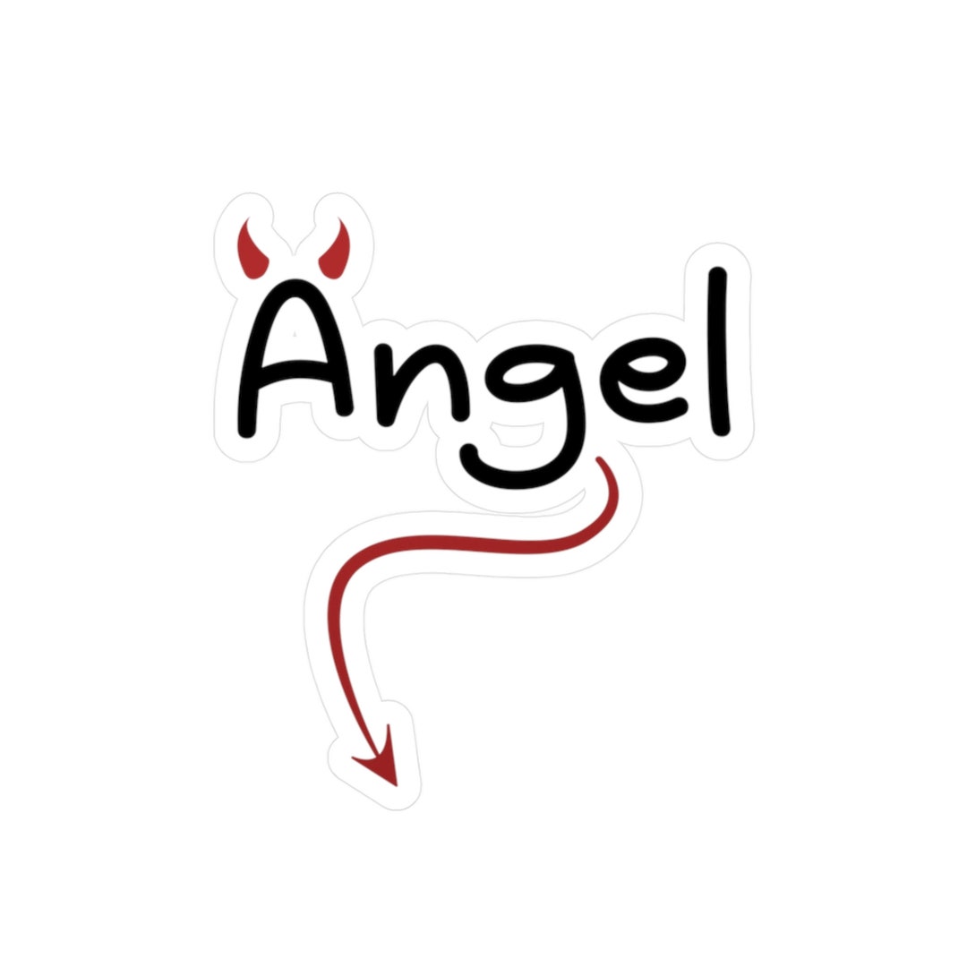 Carnival Costume Devil Angel Sticker, Couple Love Funny Angel Sticker ...