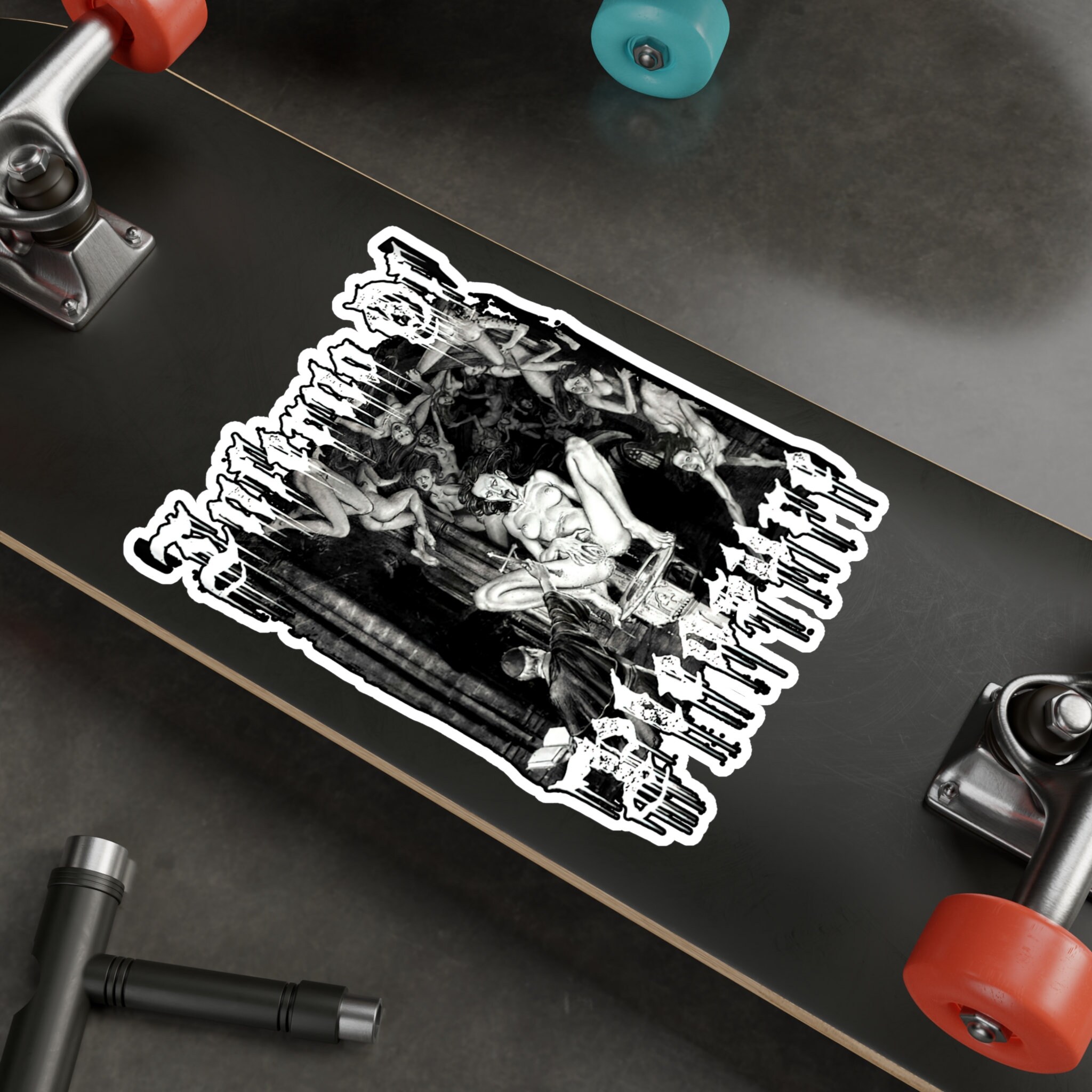 Inferno of Pleasure Satanic Girl Demon Sticker, Unholy Nun Sticker ...