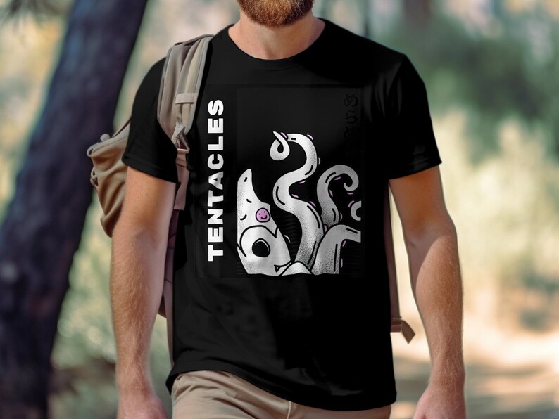 Tentacles Anime Comic Style Kawaii Hentai Lover T-shirt, Japanese ...