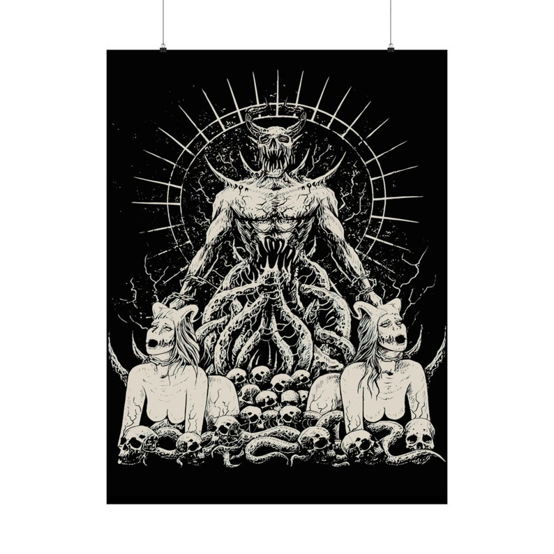 Death Metal Satan and Girl Posters - Etsy