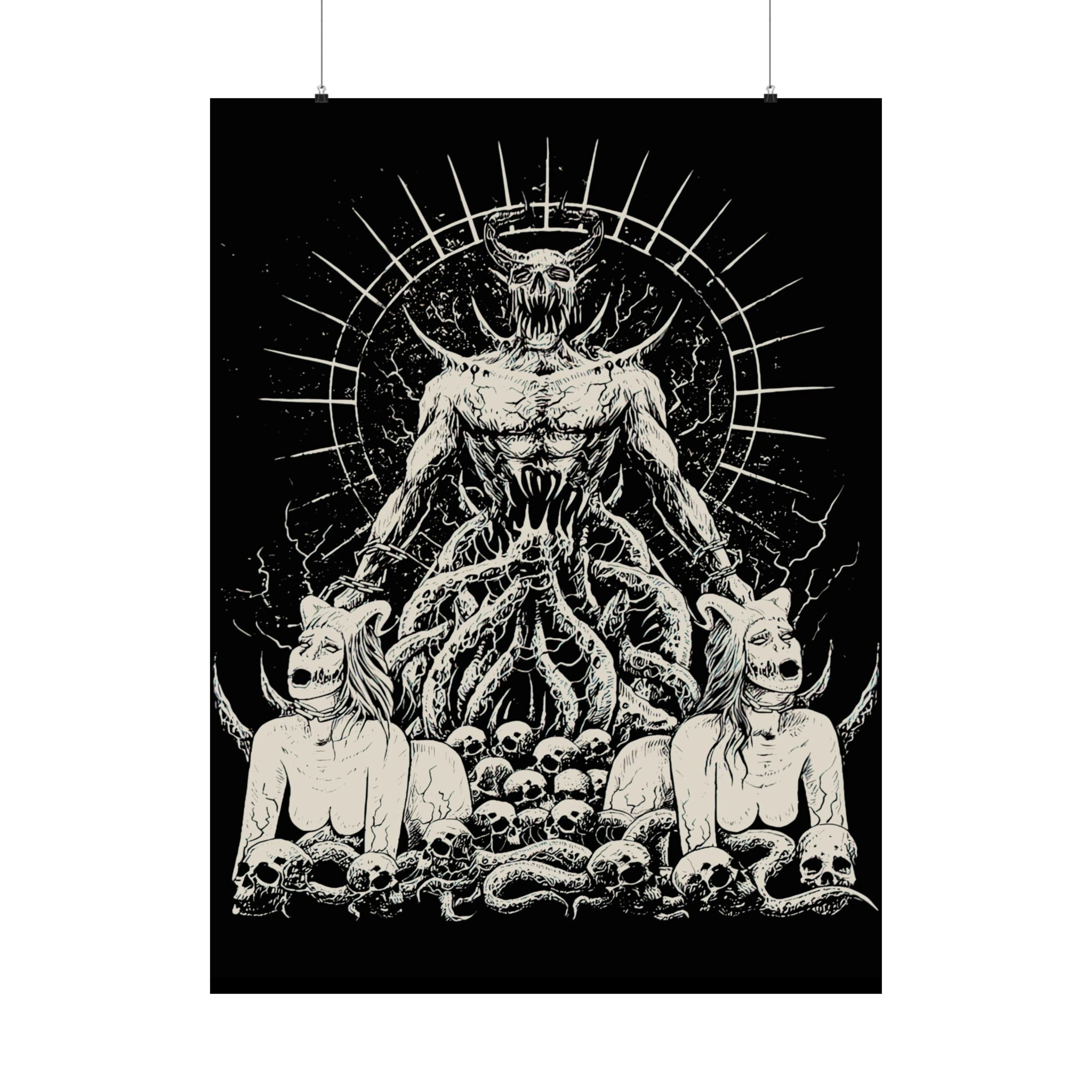 Death Metal Satan and Girl Posters - Etsy