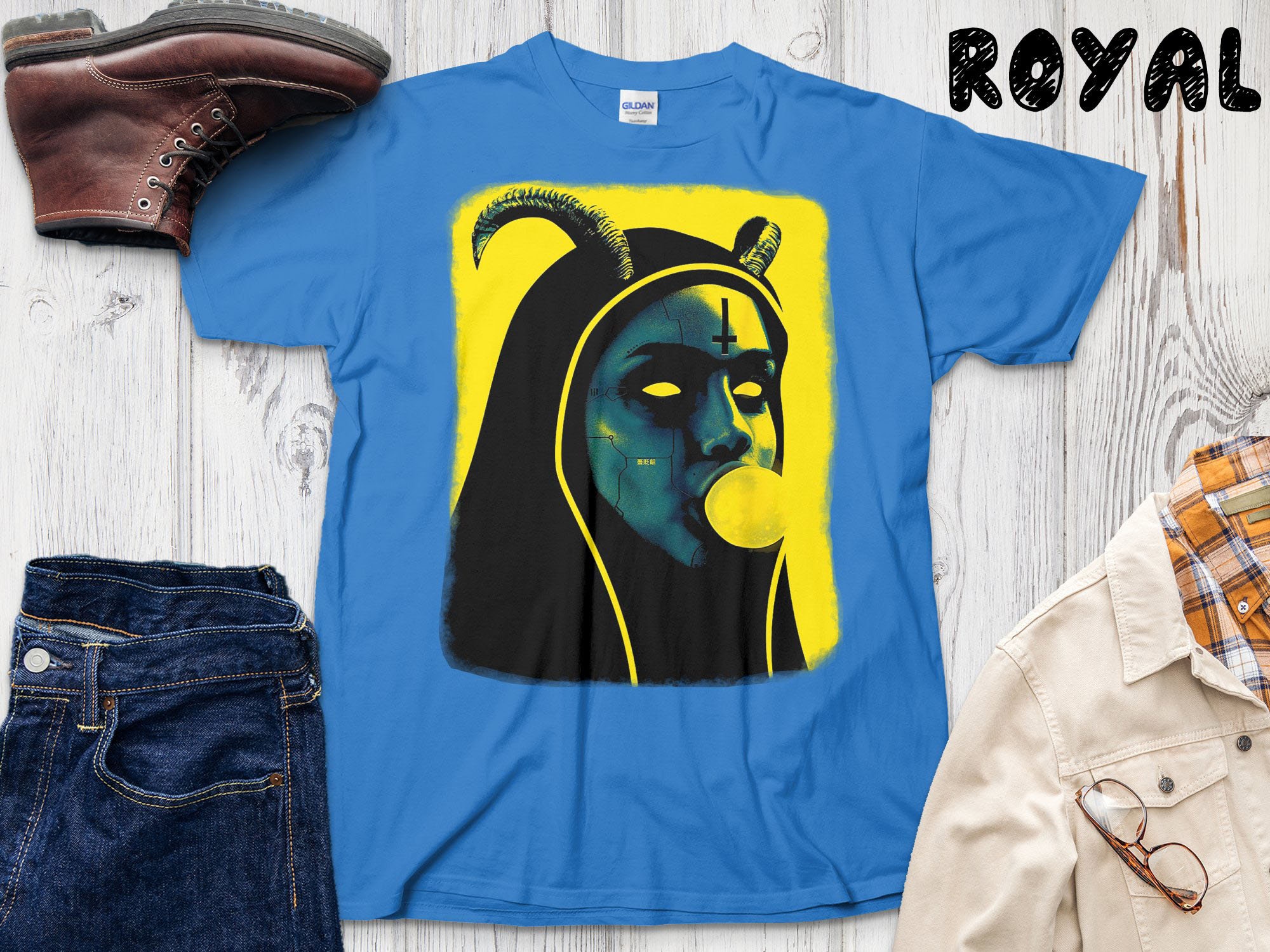 Occult Gothic Dark Satanic Unholy Nun Witchcraft Grunge Goth Unisex T ...