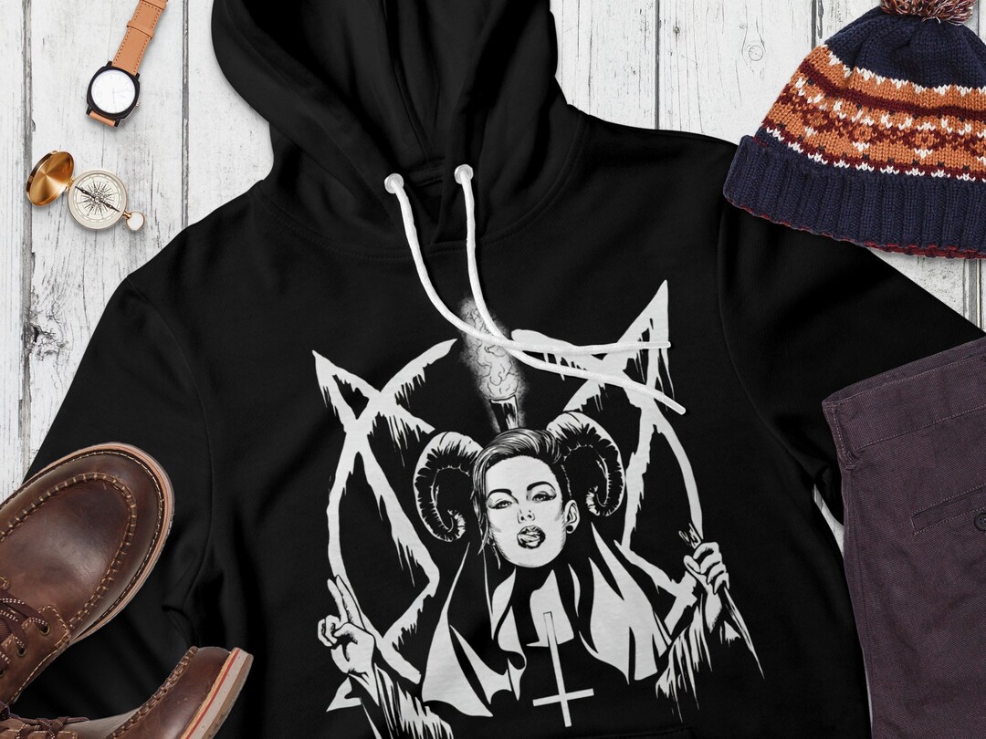 Occult Satan 666 Sexy Nun Girl Productor Unisex Hoodies, Sexy Nuns and ...