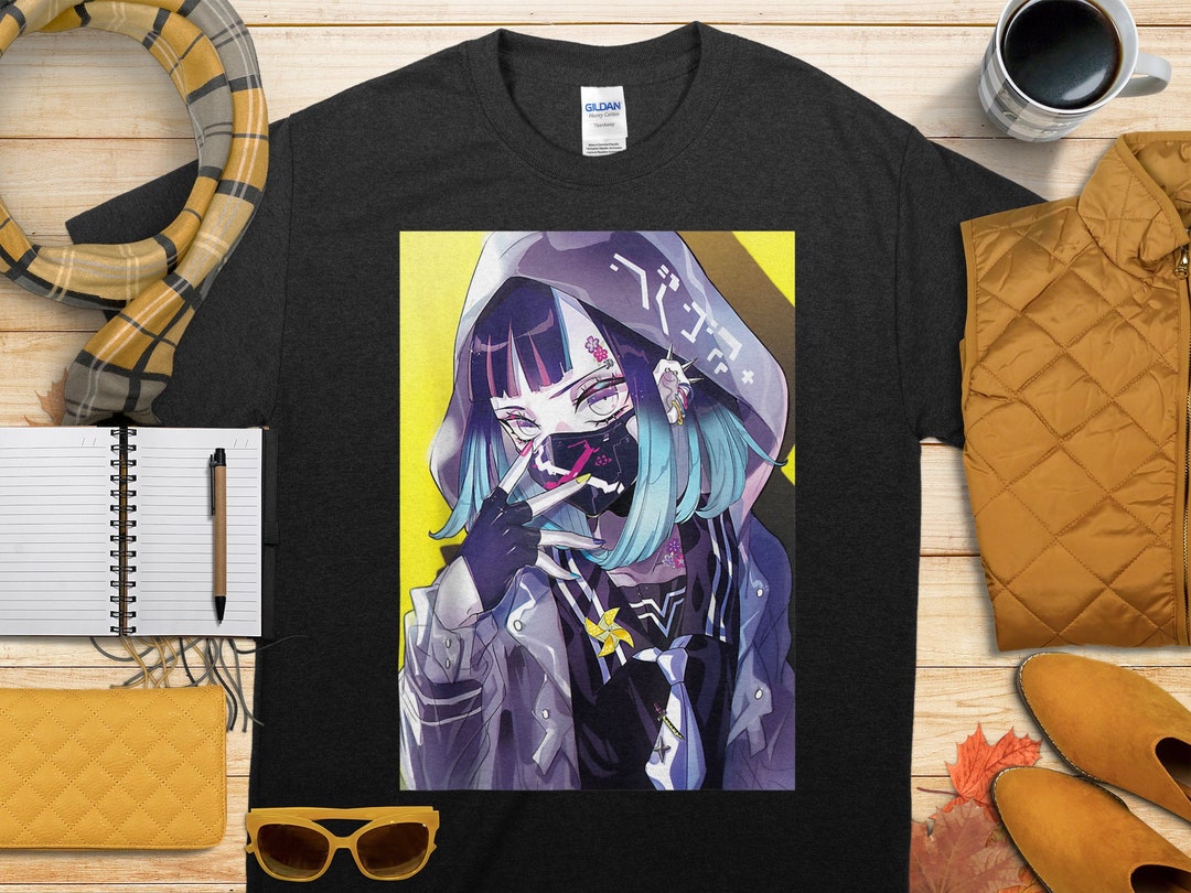 Aesthetic Anime Girl Yami Kawaii Edgy Vaporwave Waifu Otaku T-shirt ...
