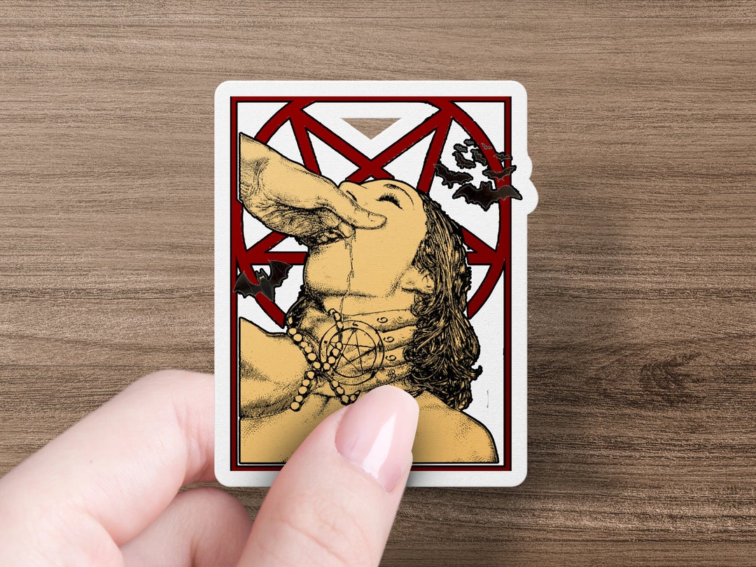 Halloween Choke Me Satan Sticker, Unholy Nun Sticker, Naughty Sexy ...