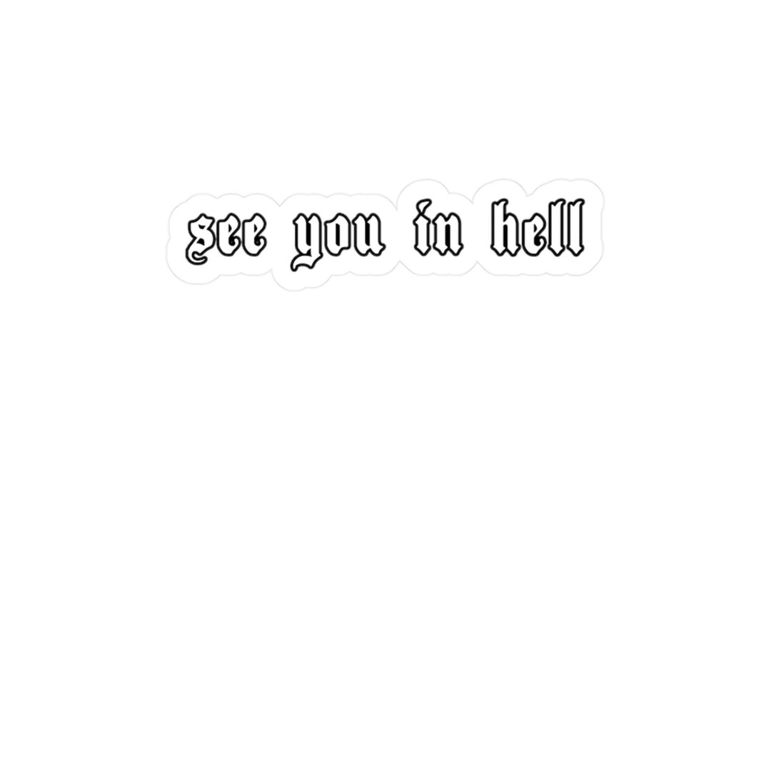 See You in Hell Sticker, Aesthetic Grunge Satan Sticker, Gothic Occult ...