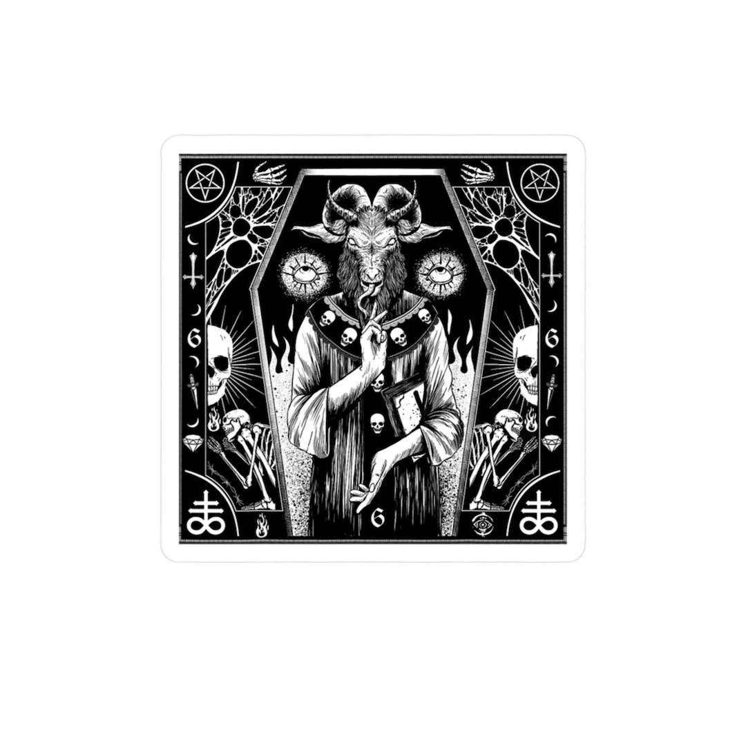 Satanic Dark Art Sticker, Evil Pagan Goat Sticker, 666 Sticker ...