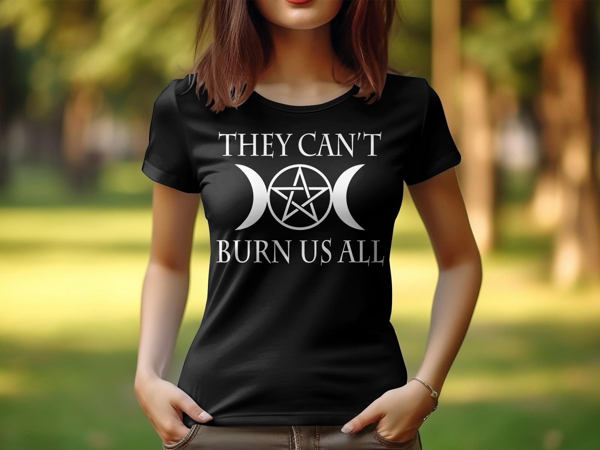Wicca Triple Moon Goddess Pentacle Shirt They Can't Burn - Etsy