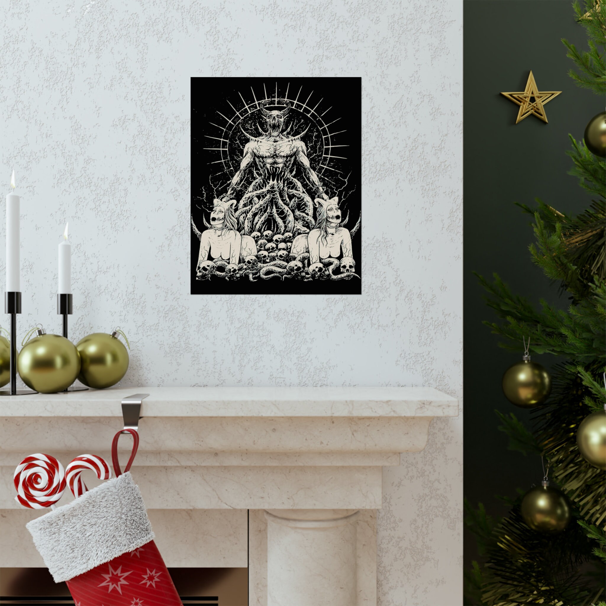 Death Metal Satan and Girl Posters - Etsy
