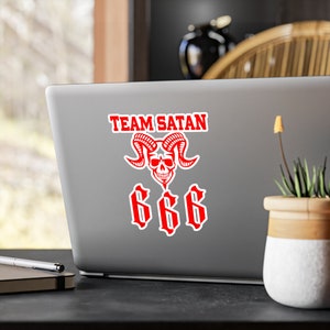 Team Satan 666 Costume Sticker, 666 Sticker, Satan Sticker, Skull ...