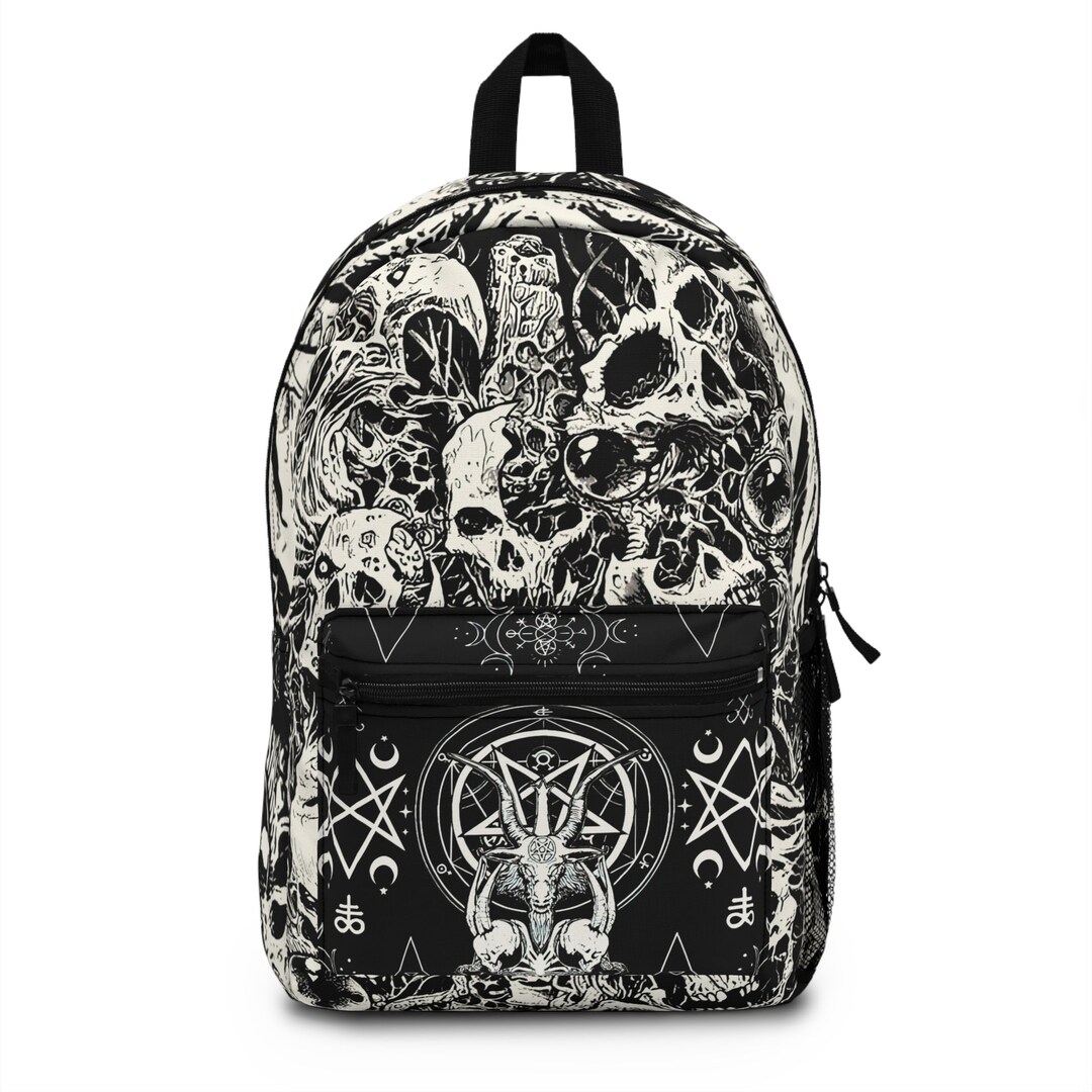 Skull and Satanic Backpack, Skeleton Backpack, Skull Backpack, Skeleton ...