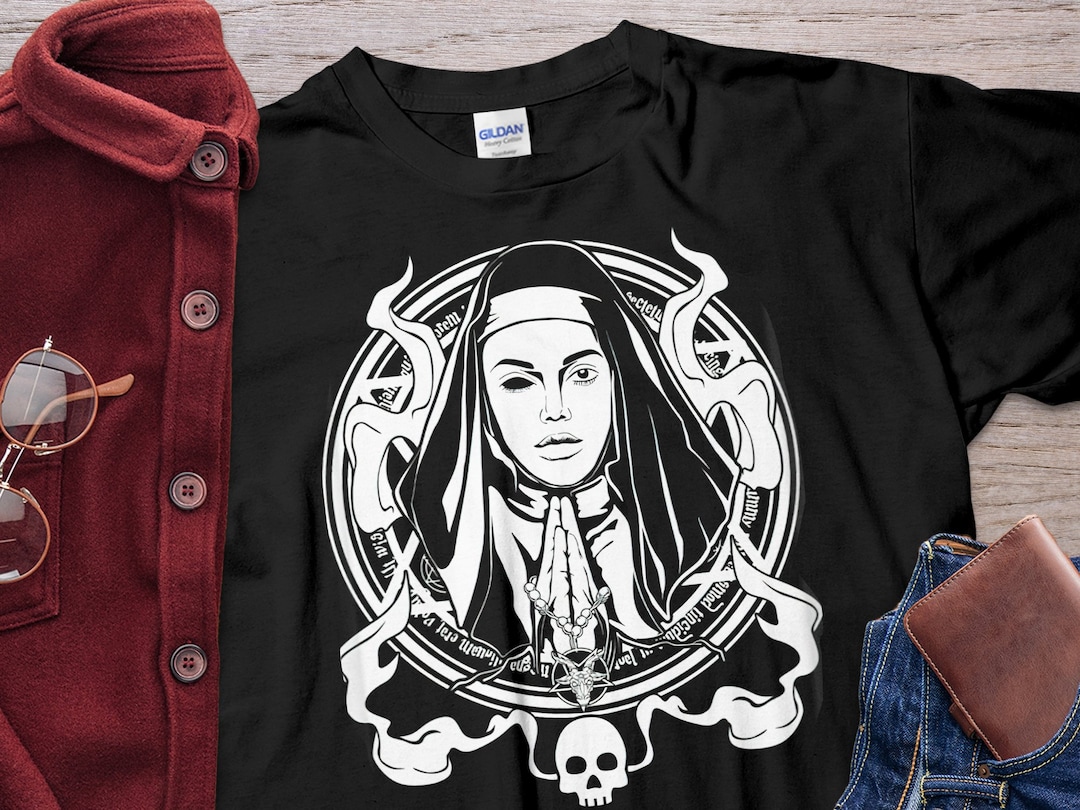Occult Nun Satan Smoke Tshirt Unholy Nun Shirt Unisex T-shirt - Etsy