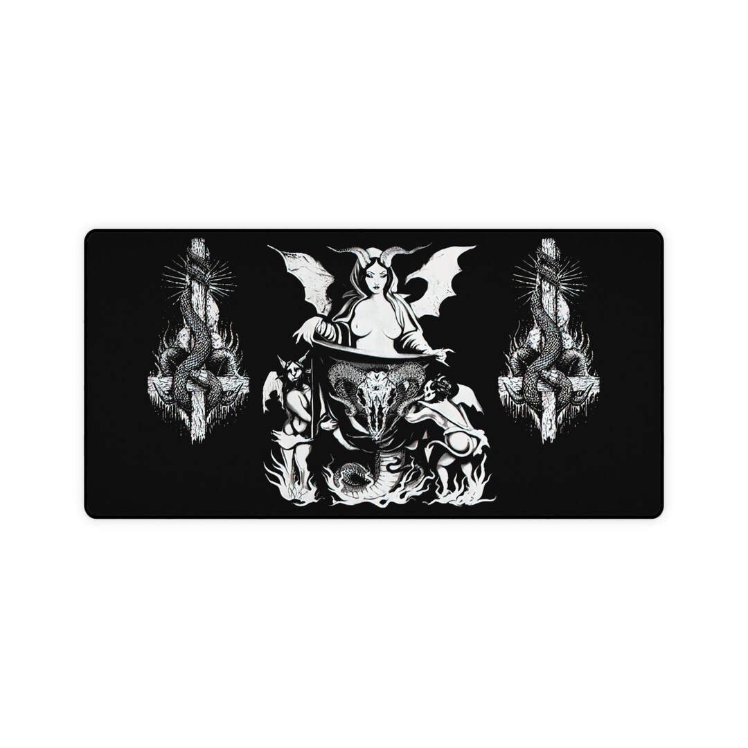 Church of Satan Desk Mats, Satan Mouse Pad, Snake Mouse Pad, Horror ...