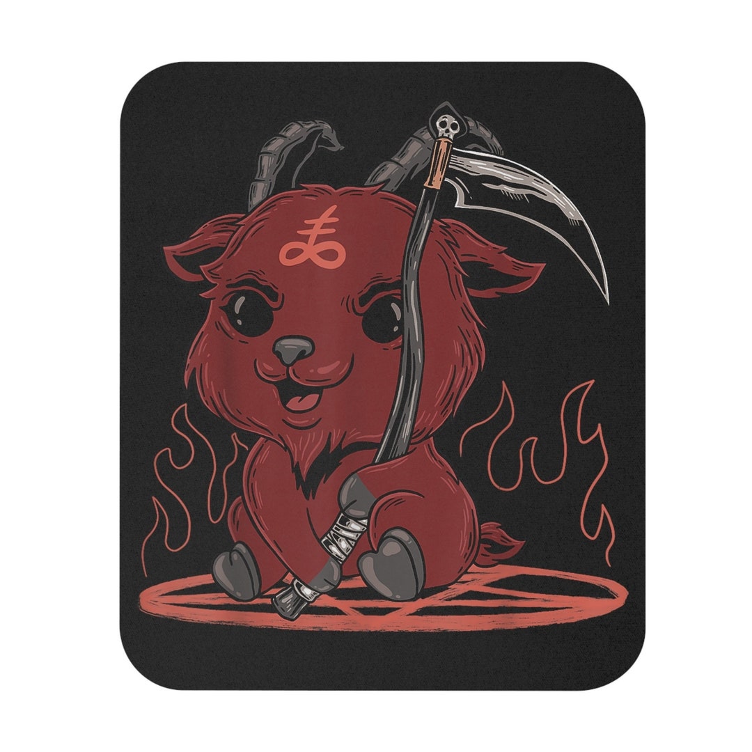 Kawaii Goth Satanic Baby Baphomet Mouse Pad, Kawaii Occult Xqhfknz ...