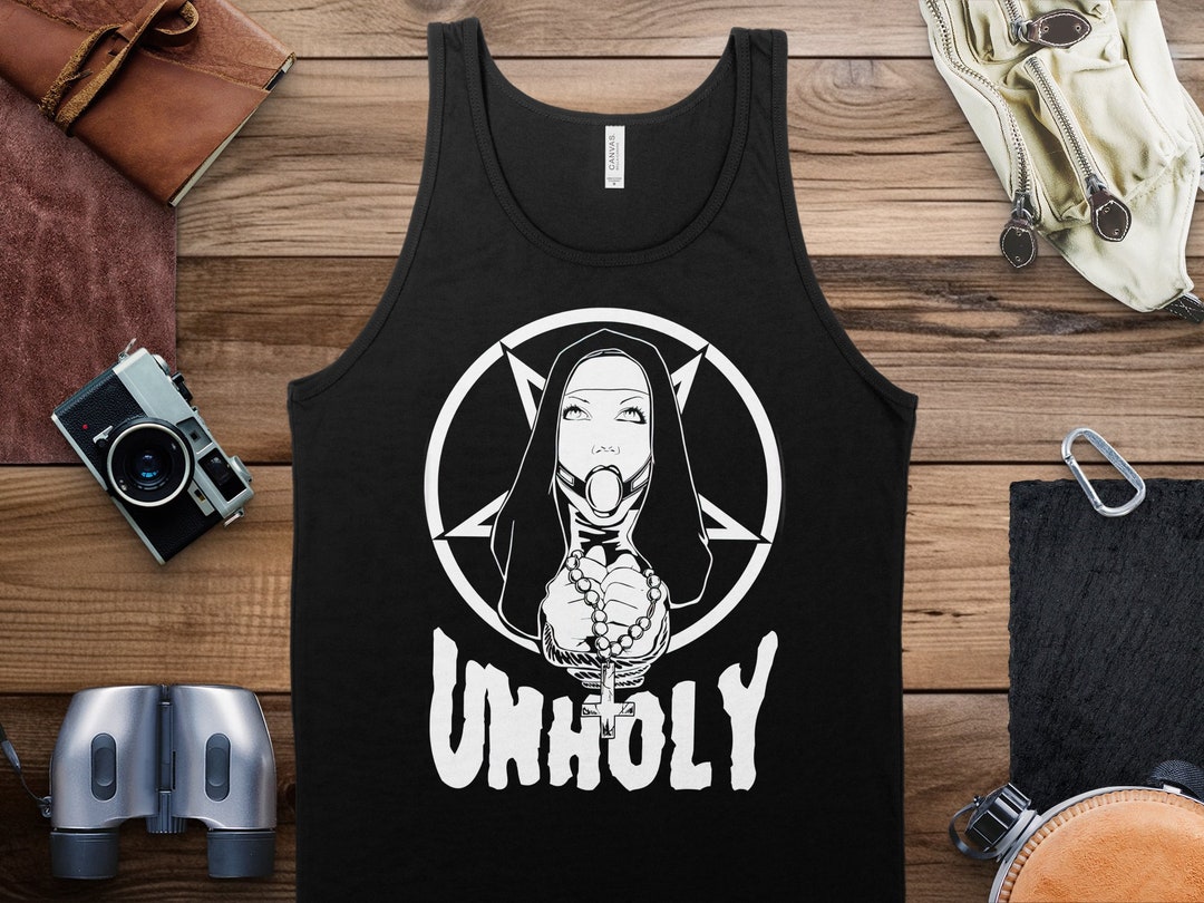 Unholy Nun Gag Tank Top, Unholy Nun Tank Top, Sexy Collared Submissive ...
