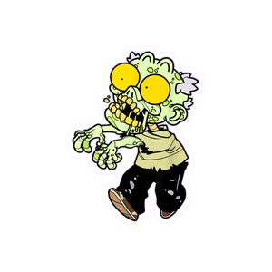 Halloween Skeleton Zombie Sticker, Playful Costumes Collectors Sticker ...