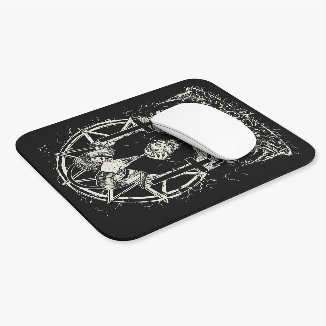 Dark Fantasy Mouse Pad, Skeleton and Satan Mouse Pad, Goat Mouse Pad ...