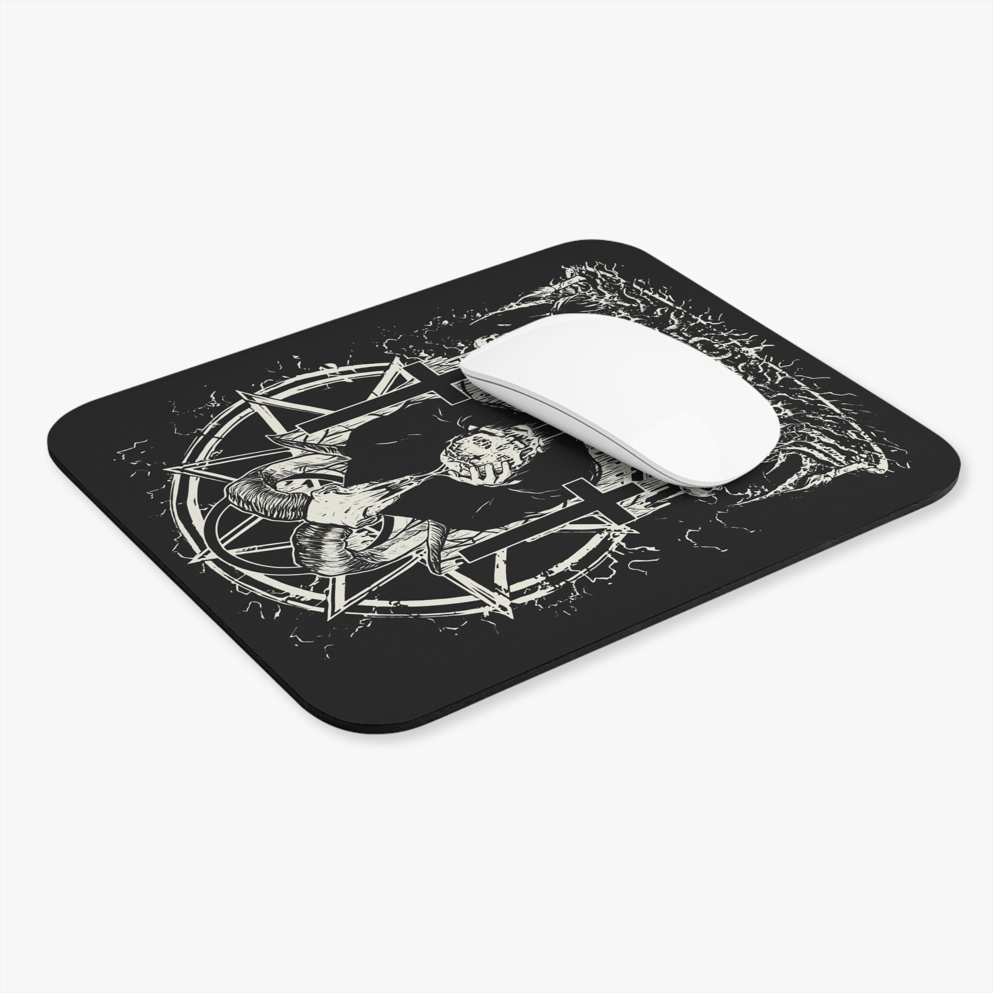 Dark Fantasy Mouse Pad, Skeleton and Satan Mouse Pad, Goat Mouse Pad ...