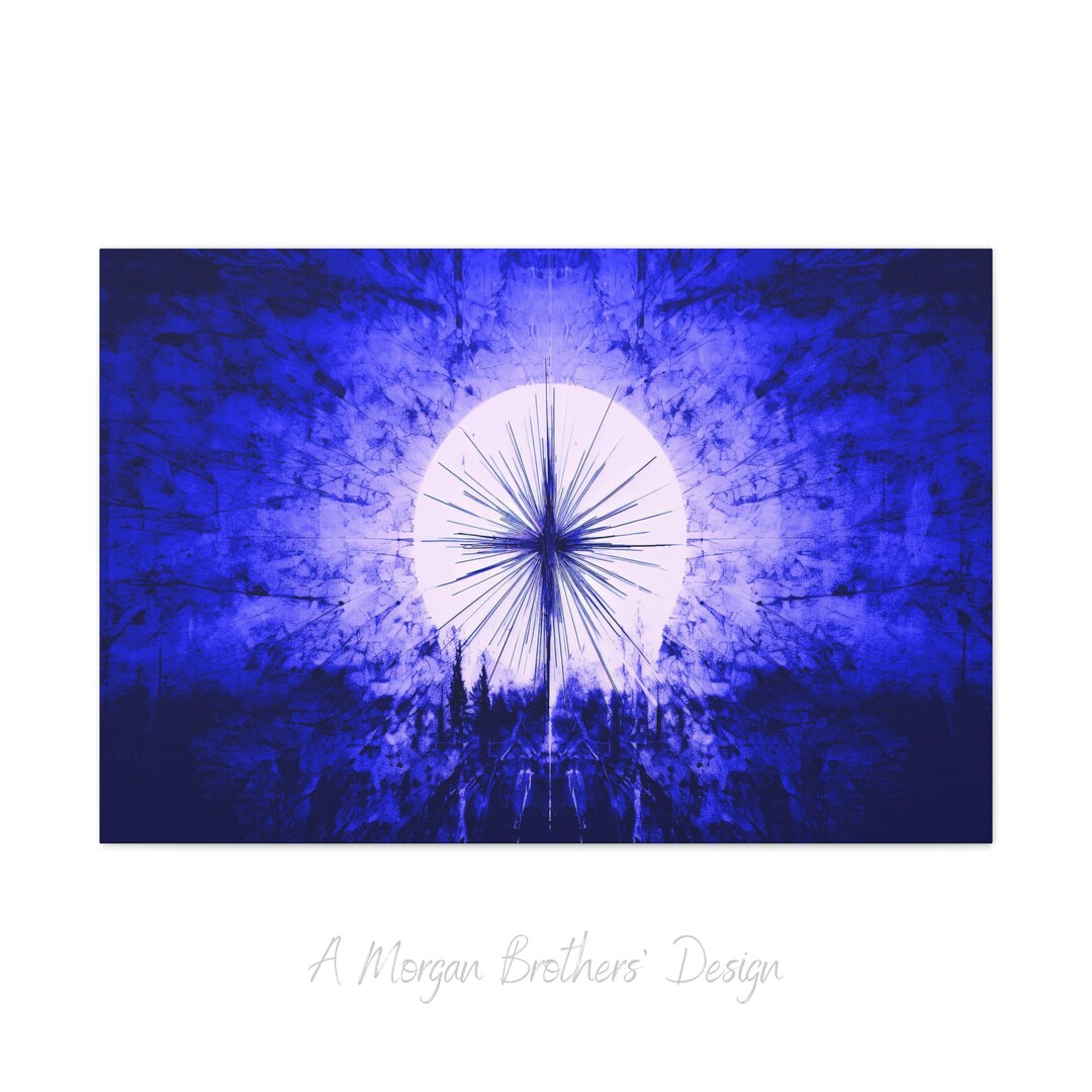 DIGITAL ART Abstract Blue God Created Print Bible Art Let There Be ...