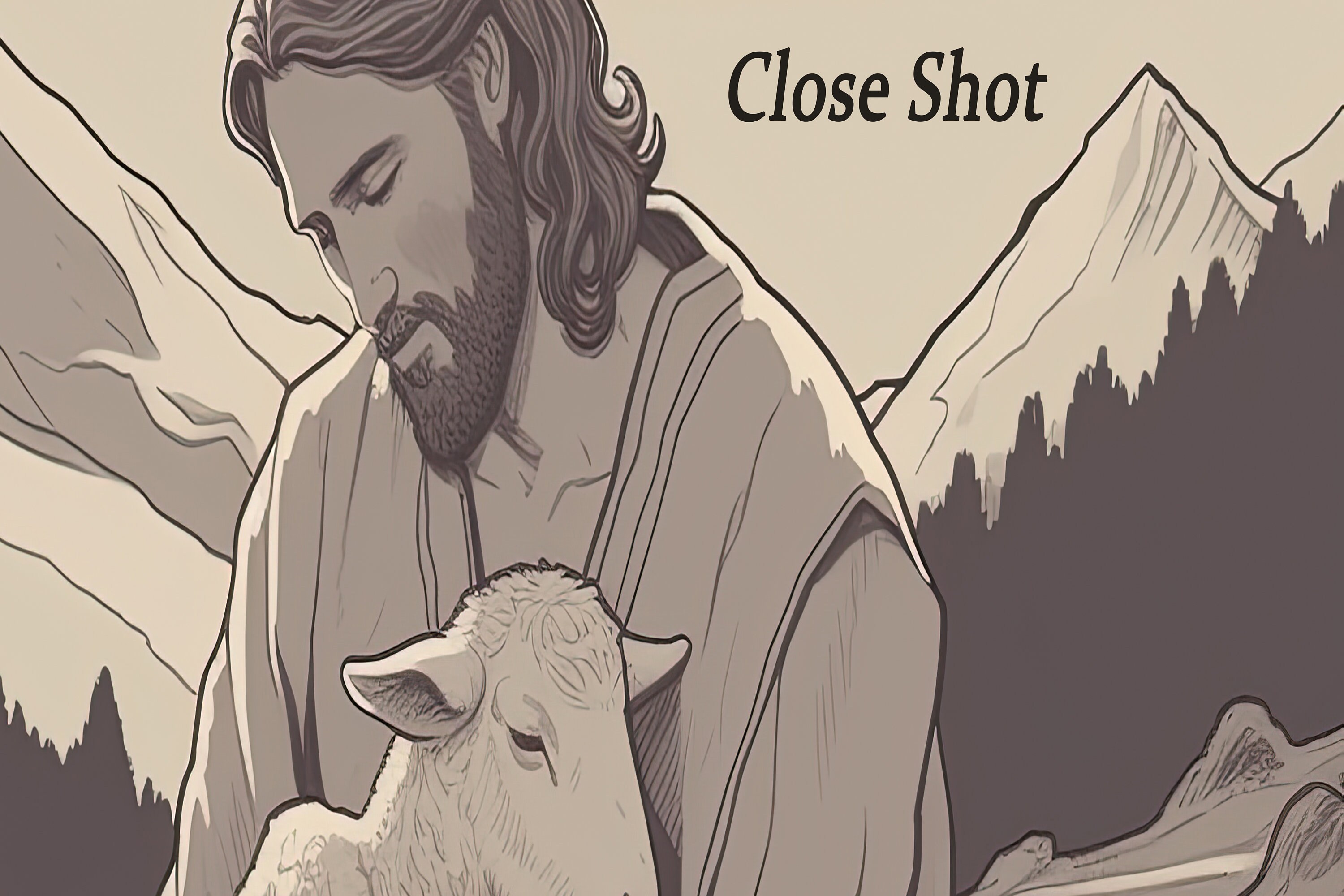 DIGITAL Wall Art the Good Shepherd Bible Art Minimalist Modern ...