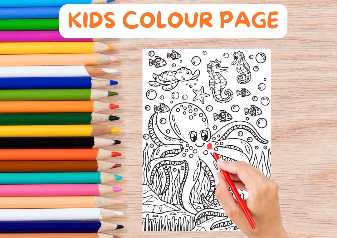 Ocean Printable Colouring Pages for Kids Toddlers Preschoolers Animal ...