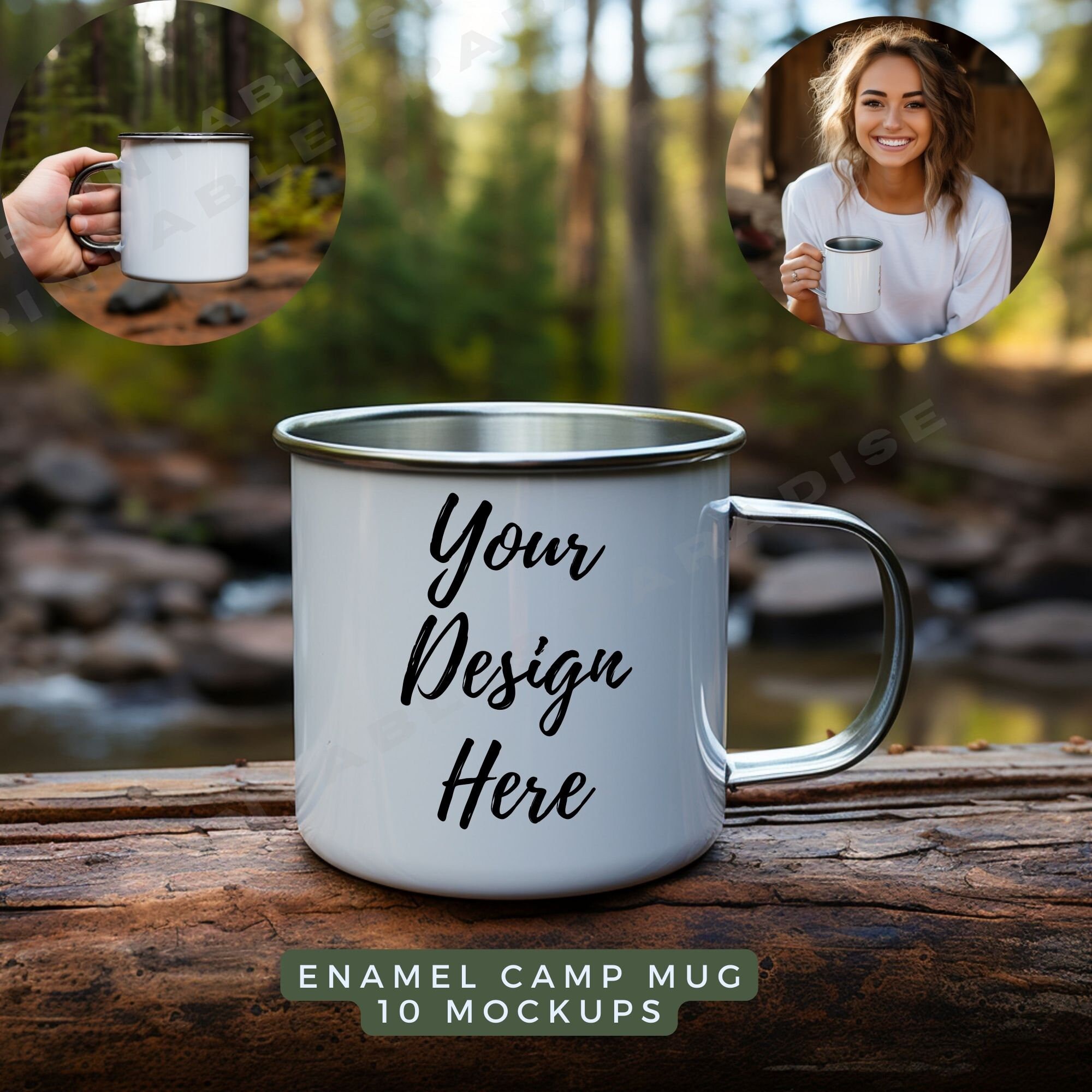 Camping Mug Mockup Bundle 12 Oz Camping Cup Mockup for Camping Designs ...
