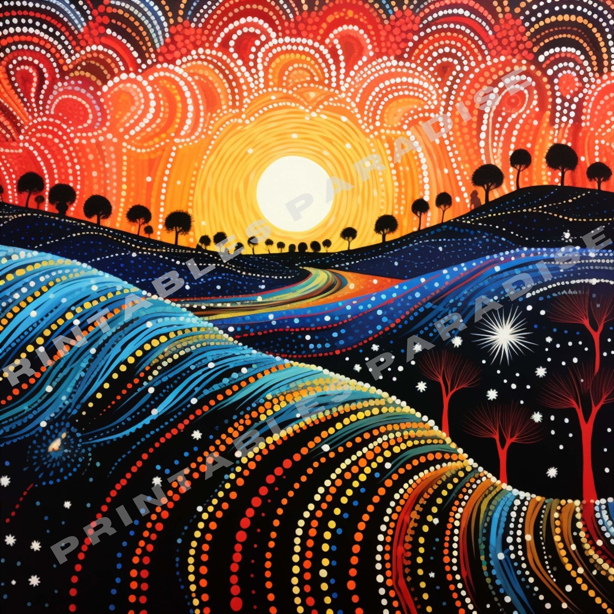 BUNDLE Aboriginal Art Dot Paintings -16 Aboriginal Clipart and Seamless ...