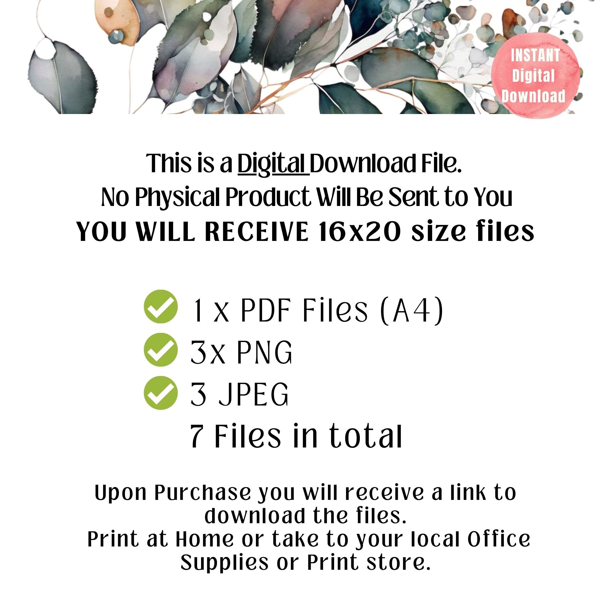 Native Flower Printable Eucalyptus Australia Natives Digital Print ...