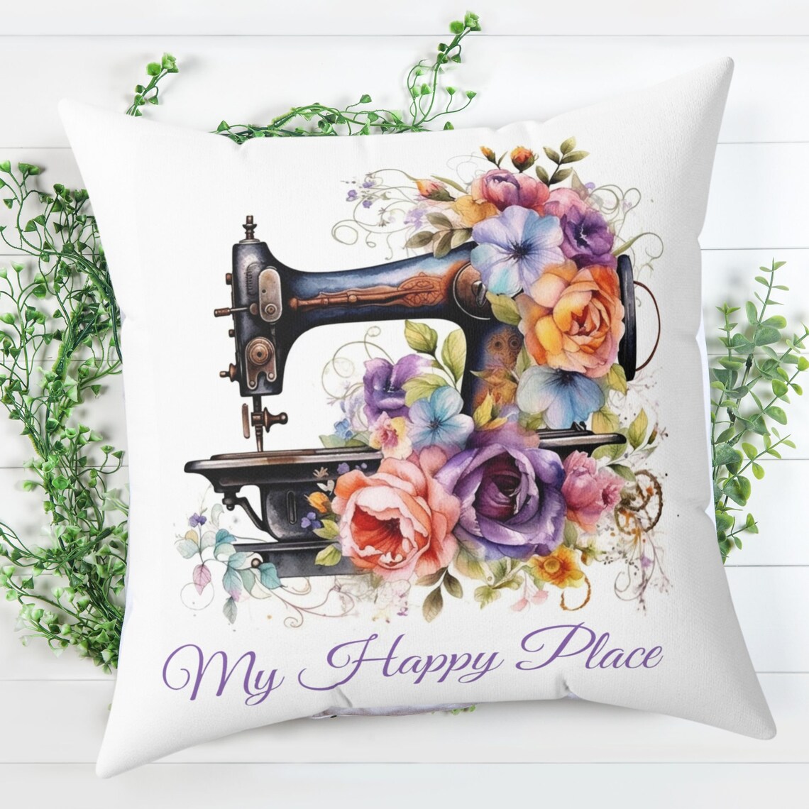 Floral Sewing Machine Clipart Instant Download Watercolor - Etsy Australia