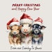 10 Farm Animal Christmas Cards Printable Christmas Cards Farm Animal ...