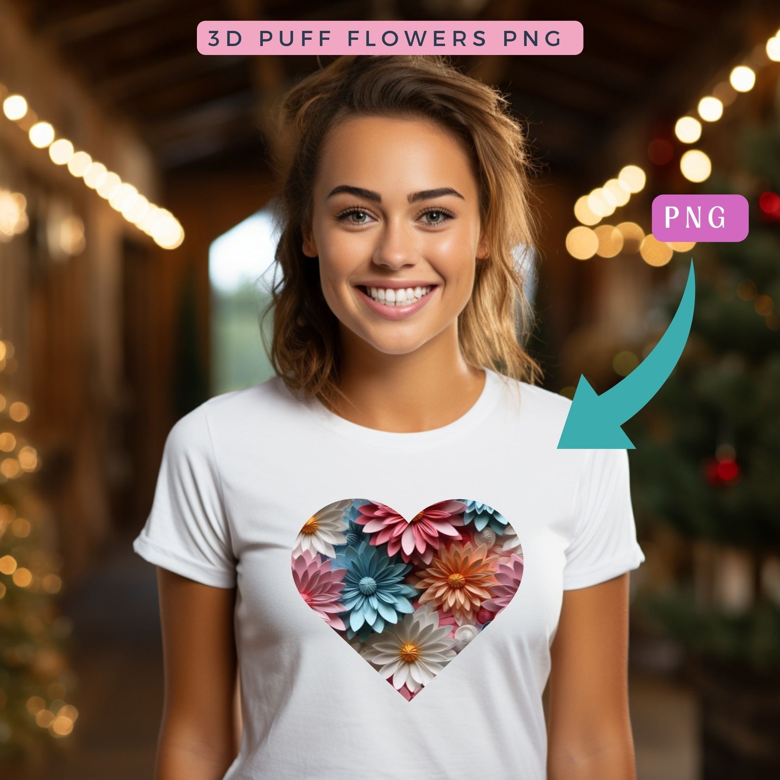 Puff Flower Seamless Pattern 3D Puff Seamless Flowers 3D Tumbler Wrap ...