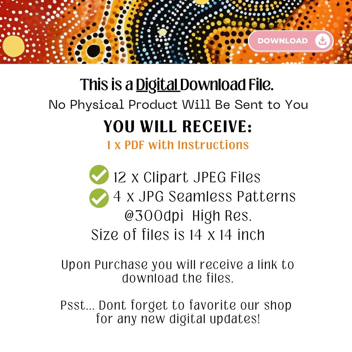 BUNDLE Aboriginal Art Dot Paintings -16 Aboriginal Clipart and Seamless ...