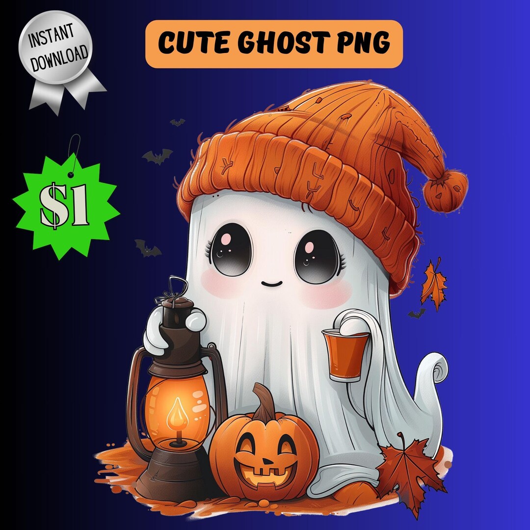 Cute Girl Ghost PNG Halloween Ghost PNG Watercolor Ghost Clipart ...
