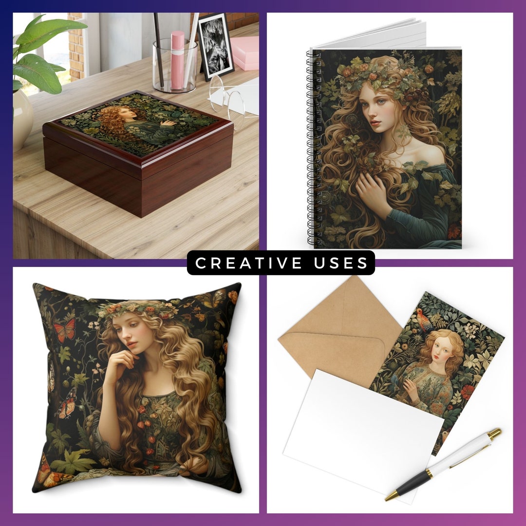 William Morris Fairies Clipart Digital Fairy JPEG Enchanted Forest ...