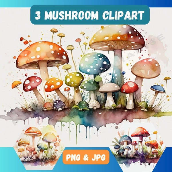 Toadstool Clip Art - Etsy