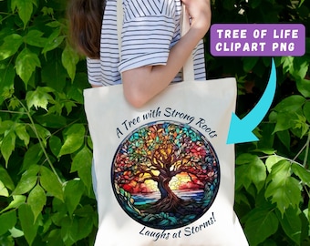 Stained Glass Style Tree of Life Clipart Set With 20 - Etsy