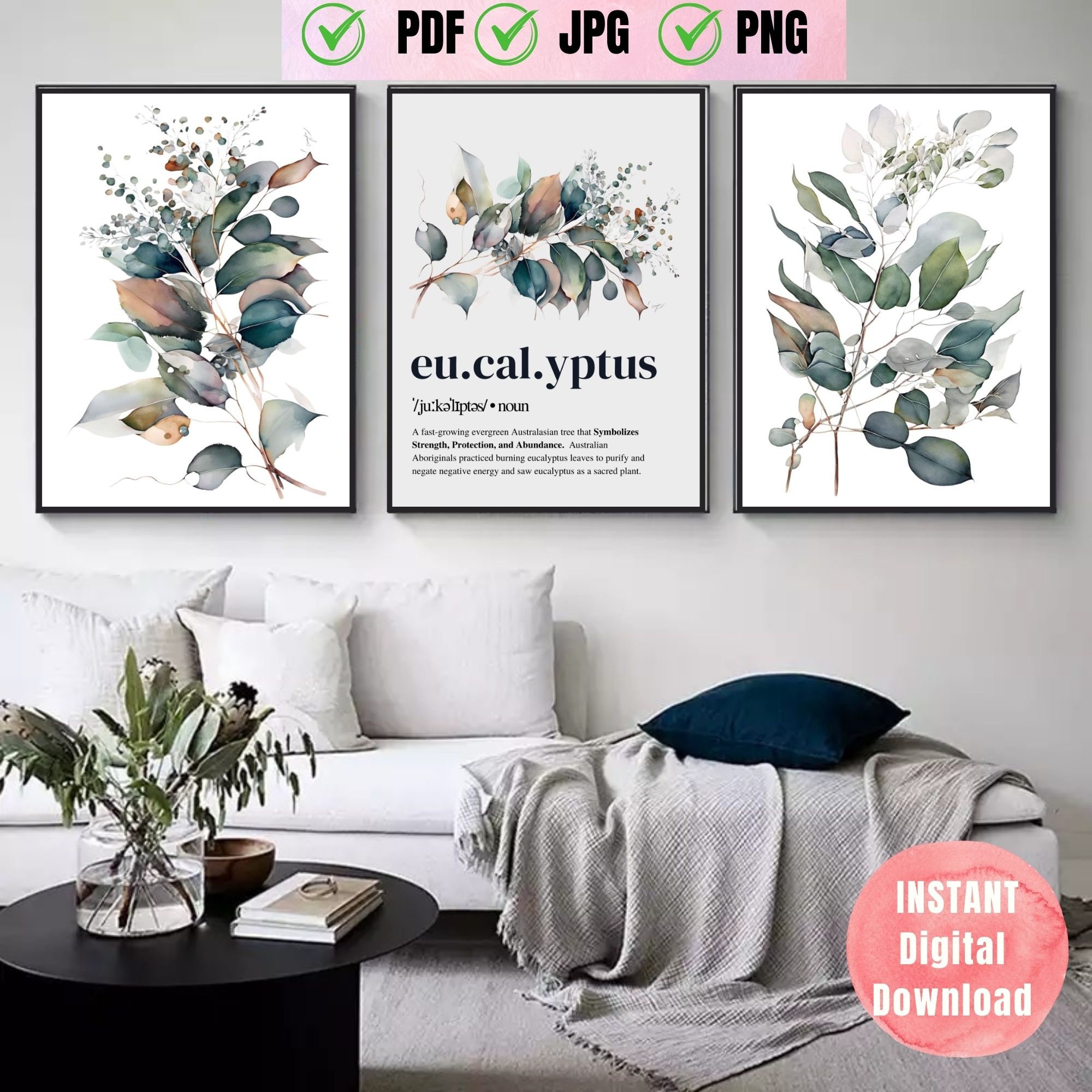 Native Flower Printable Eucalyptus Australia Natives Digital Print ...