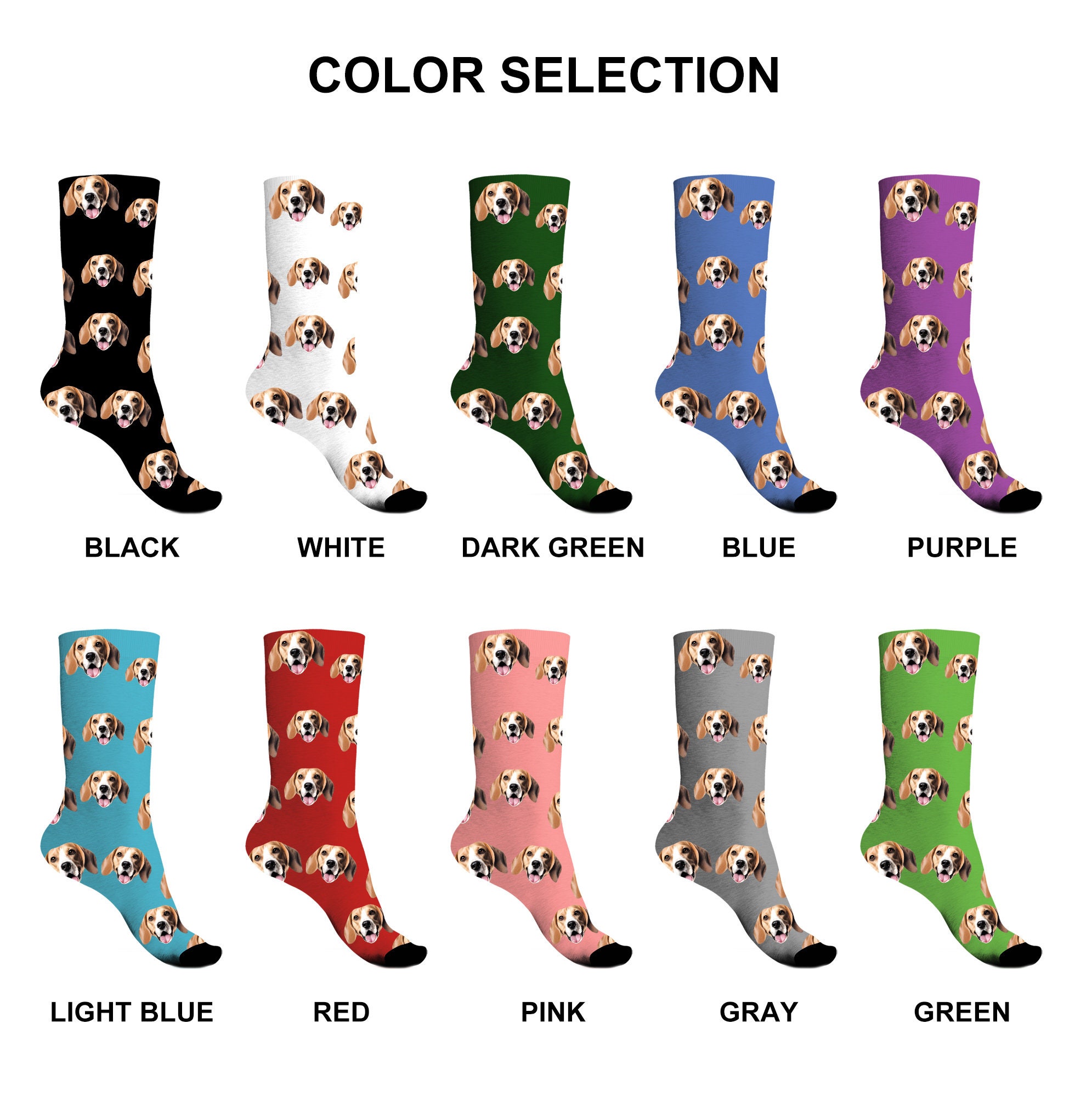 Custom Pet Face Socks with Photo, Personalized Dog and Cat Memory Sock ...