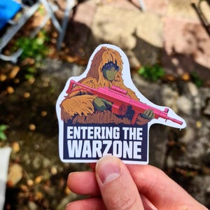 Warzone Sticker | Entering the Warzone | COD Ghillie Skin Sticker ...