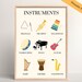 Poster Music Instruments for Children Montessori Poster Learning ...