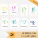 Flashcards Numbers 1-50 Learning Numbers Montessori Flashcards Pre ...