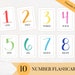 Number Flashcards 1-10 Montessori Flashcards Pre-school Counting Cards ...