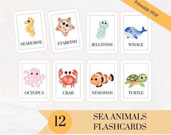 Flashcards Farm Animals Cards for Kids Montessori Flashcards for ...