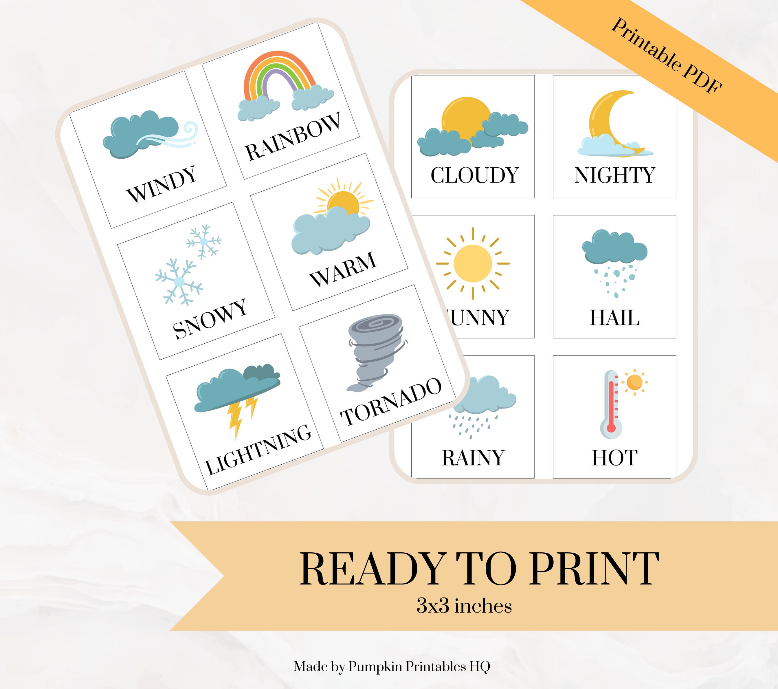Poster Weather Flashcards Climate Educational Poster Montessori Weather ...