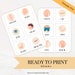Flashcards Body Parts Montessori Flashcard Pre-school Cards Learning ...