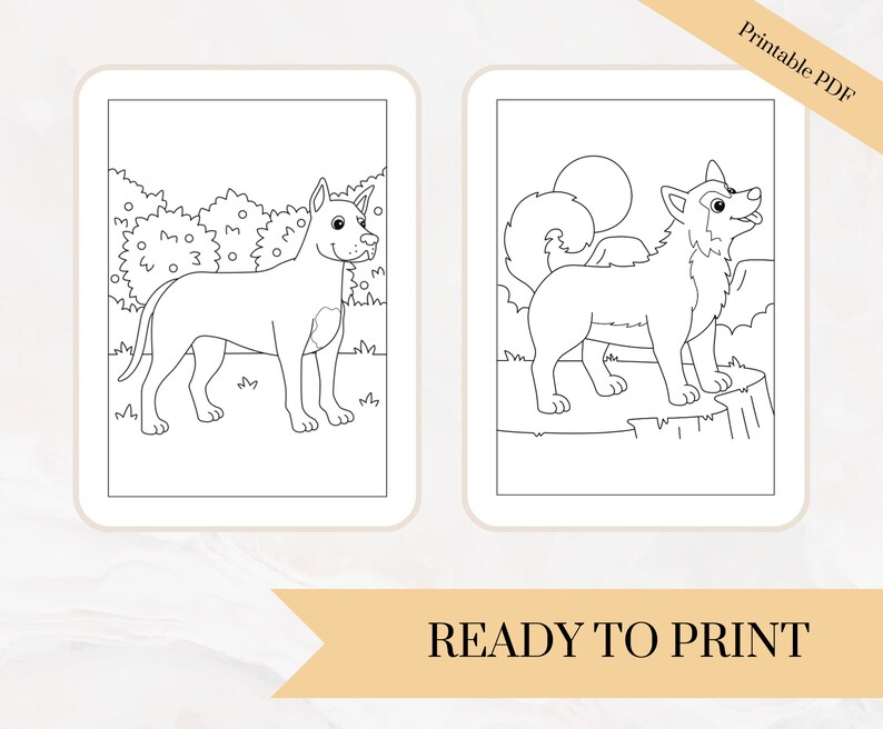 Coloring Book Dogs Color Pages for Toddlers Puppy Coloring Book Dog ...