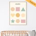Poster Shapes Neutral Colors Educational Poster for Children Montessori ...