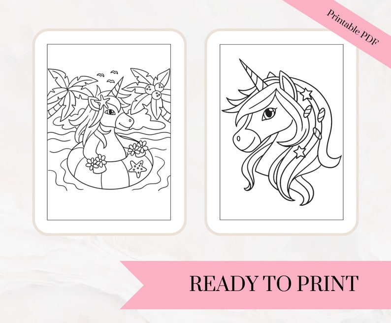 Coloring Book Unicorns Color Pages for Girls Unicorn Coloring Book With ...