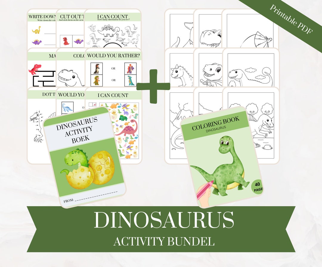 Dinosaurus Activities for Kids Dinosaurus Busy Book for Children ...